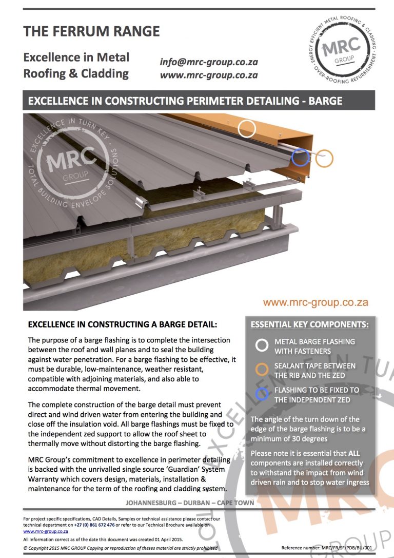 Perimeter Detailing Barge Secret Fix Metal Roofing – MRC Group